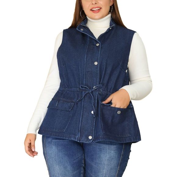 Agnes Orinda | Jackets & Coats | Plus Size Utility Vest Women ...